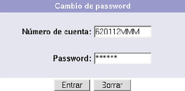 Cambio de Password
